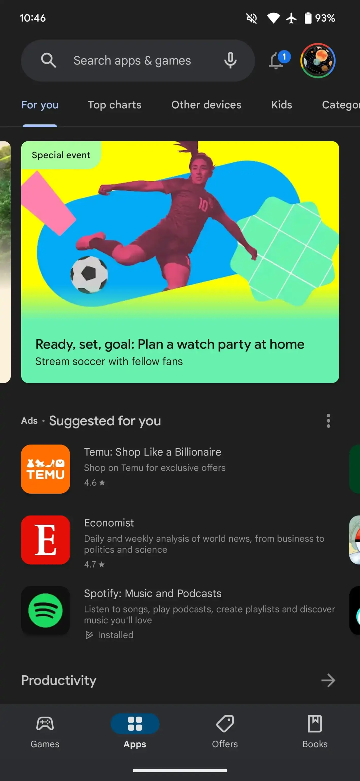 The Google Play Store seemingly updates its bottom navigation bar The Google Play Store seemingly updates its bottom navigation bar
